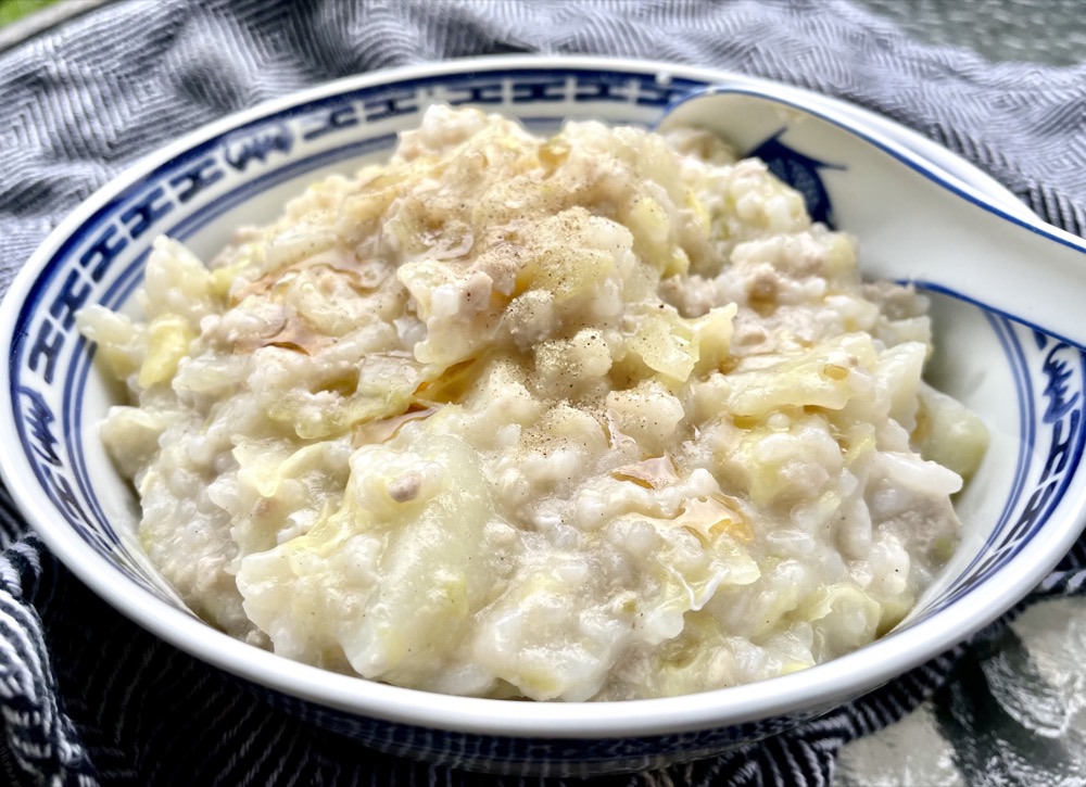 Mom’s Savoury Pork & Cabbage Congee 鹹稀飯 – Polyphagic Abby