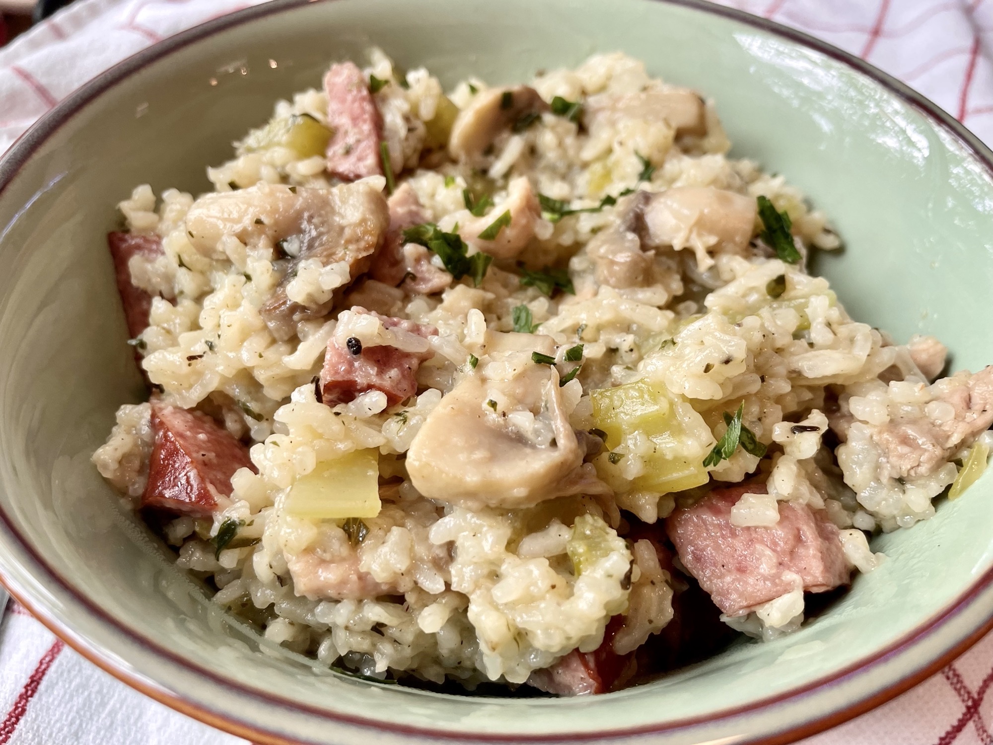 Mushroom Sausage Stuffing Rice – Polyphagic Abby