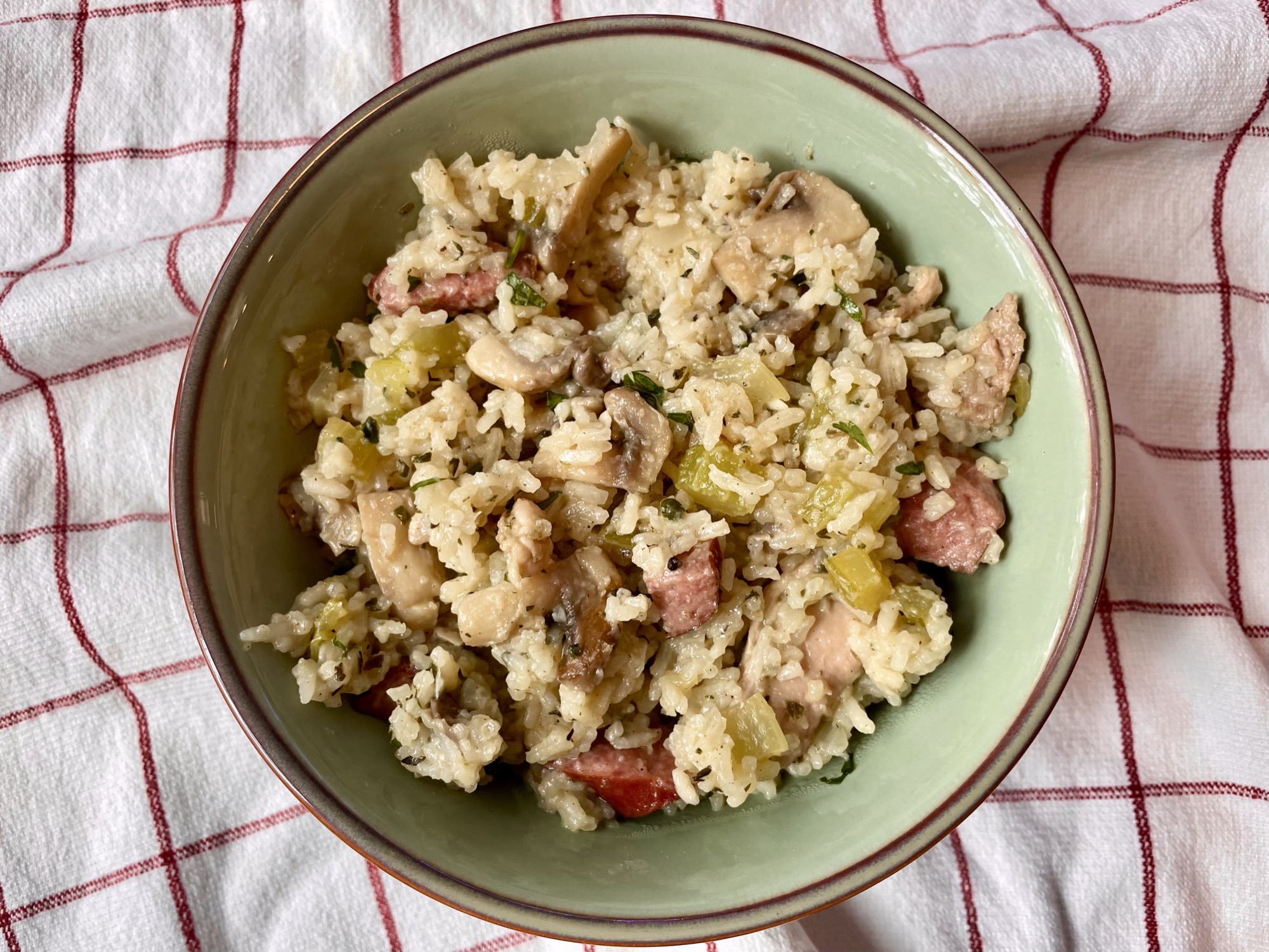 Mushroom Sausage Stuffing Rice – Polyphagic Abby